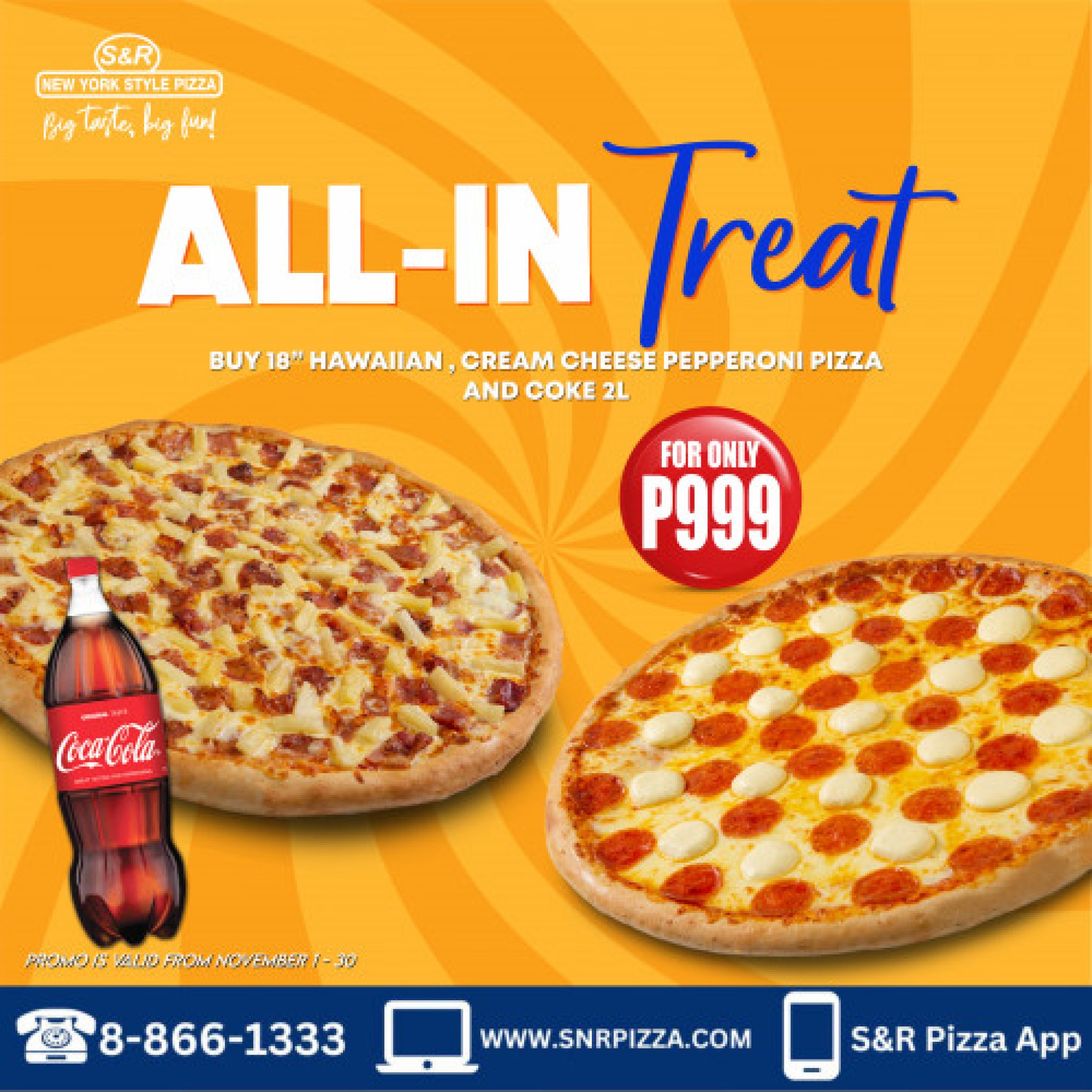S&R New York Style Pizza All-In Treat Promo | Deals Pinoy