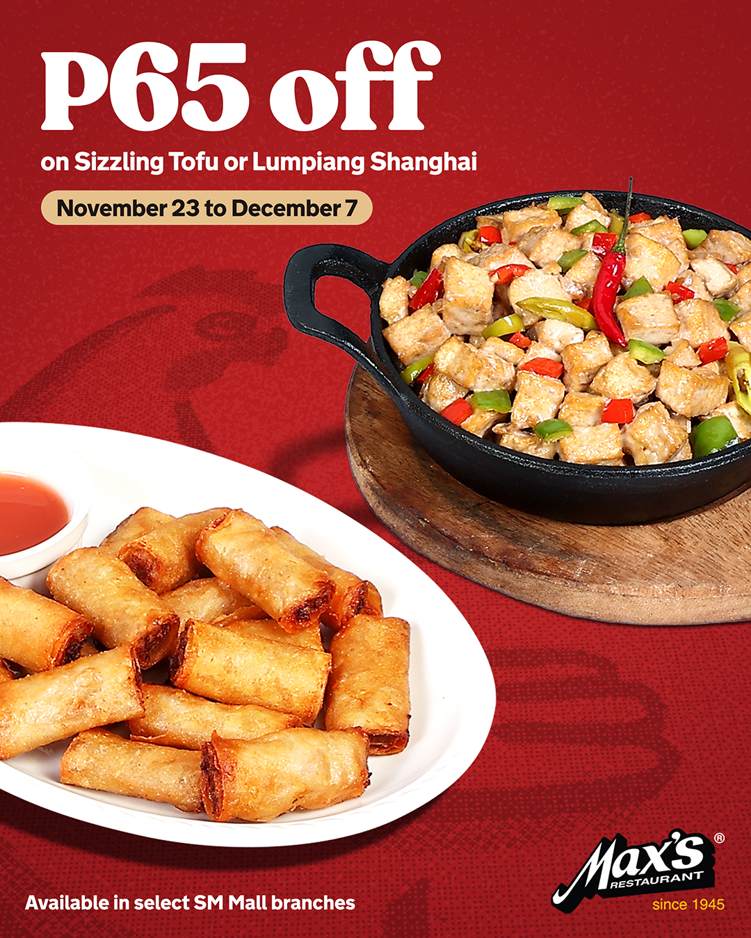 Max's Sizzling Tofu and Lumpiang Shanghai Promo | Deals Pinoy